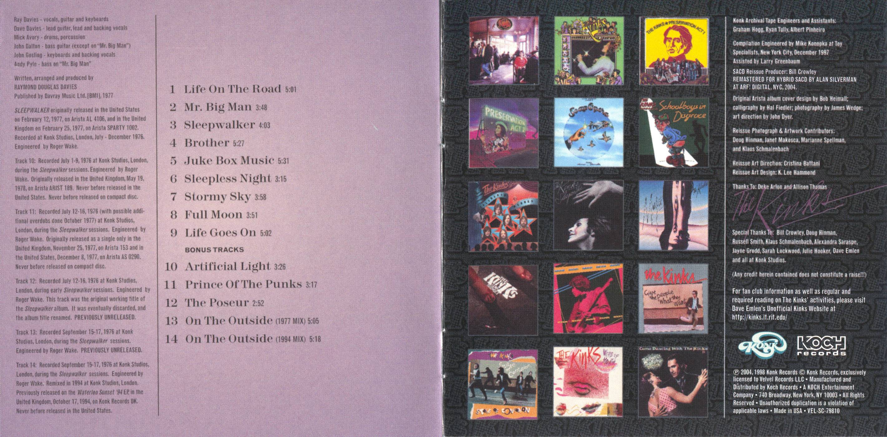 The Kinks Sleepwalker : Booklet10 US | CD Covers | Cover Century | Over ...